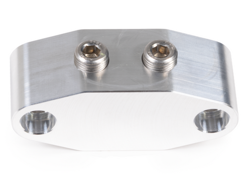 LS Oil Supply Adapter w/ Dual 1/8" NPT Top Ports, Billet Aluminum ...