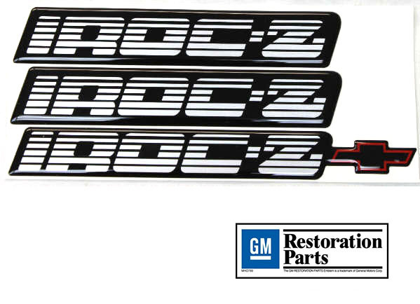 85-87 Camaro / 88-90 IROC-Z Door Decals PAIR Only - Hawks Third Generation