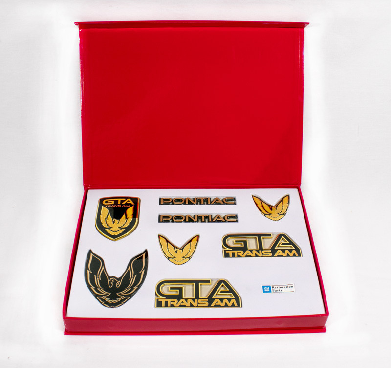 87-90 Trans Am GTA Emblem Set, Black - Hawks Third Generation