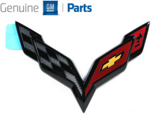 C7.R ZR1 Z06 Corvette C7 Black Rear Bumper Emblem Genuine OEM GM ...