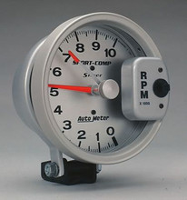 Auto Meter Monster Sport Comp "Silver" Series 5" Face, 10,000 rpm ...