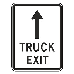 Truck Exit Sign with Up Arrow | CPC Signs