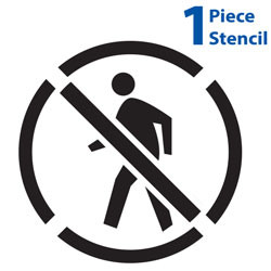 No Pedestrians Permitted Poly Vinyl Symbol Stencils