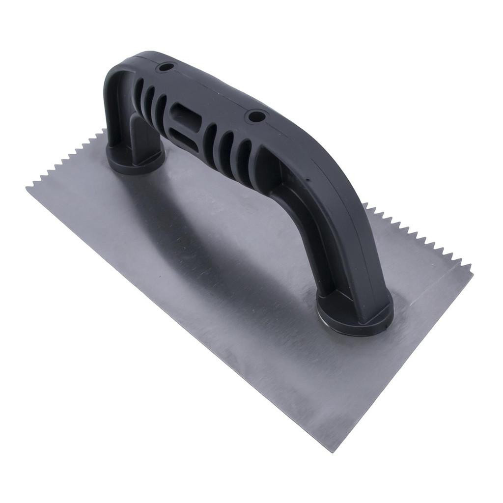 Marshalltown Stainless-Steel V-Notch Trowel, 3/16in Notches, 4in x 9in ...