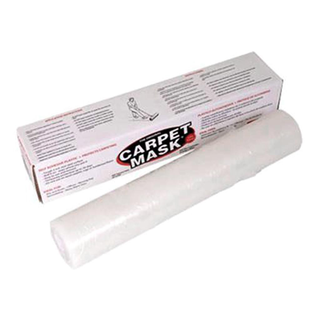 Poly-Tak Clear Carpet Mask, 36in x 200ft - Wind-lock