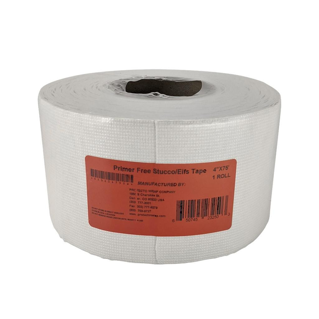Protecto Wrap Primer-Free Stucco Tape, 4in x 75ft - Wind-lock