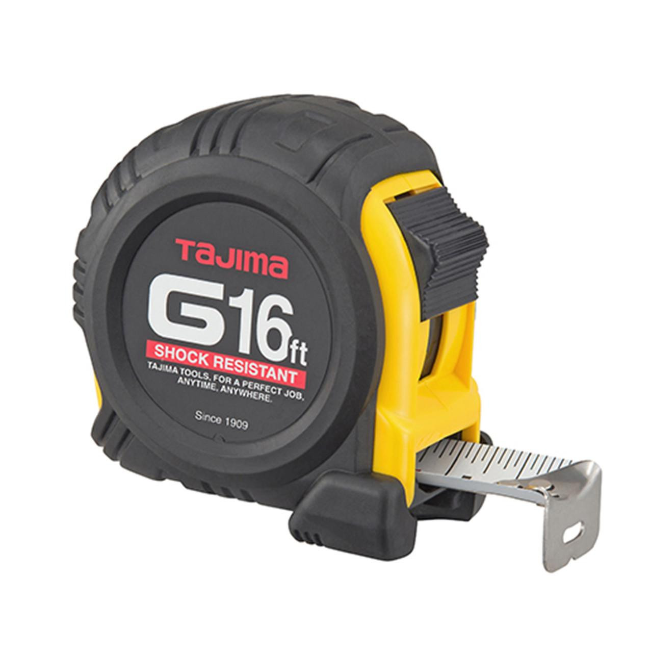 Tajima G-Series Shock Resistant Tape Measurer, 16ft - Wind-lock