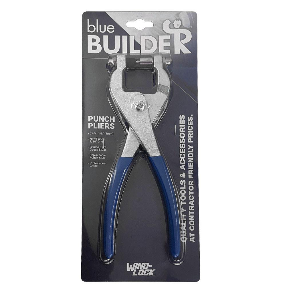 Blue Builder Grid Punch Pliers - Wind-lock