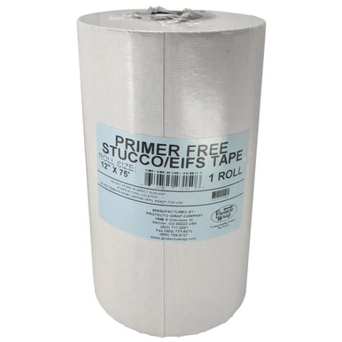 Protecto Wrap Primer-Free Stucco Tape, 12in x 75ft - Wind-lock