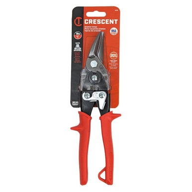 Wiss Aviation Snips, Left-Hand Cut, Red Handle - Wind-lock