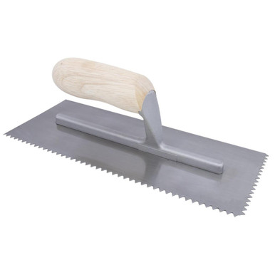 Marshalltown QLT V-Notched Trowel, 11in x 4-1-2in - Wind-lock