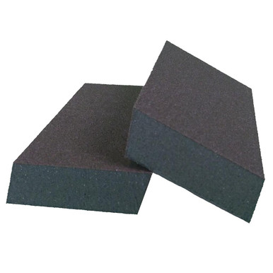 Johnson Abrasives Dual-Angle Sanding Sponge, Fine-Medium, 5in x 3in x ...