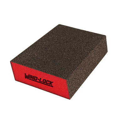 Wind-lock Red Sanding Sponge, Double Slant, Medium/Fine, 5in x 3in x ...