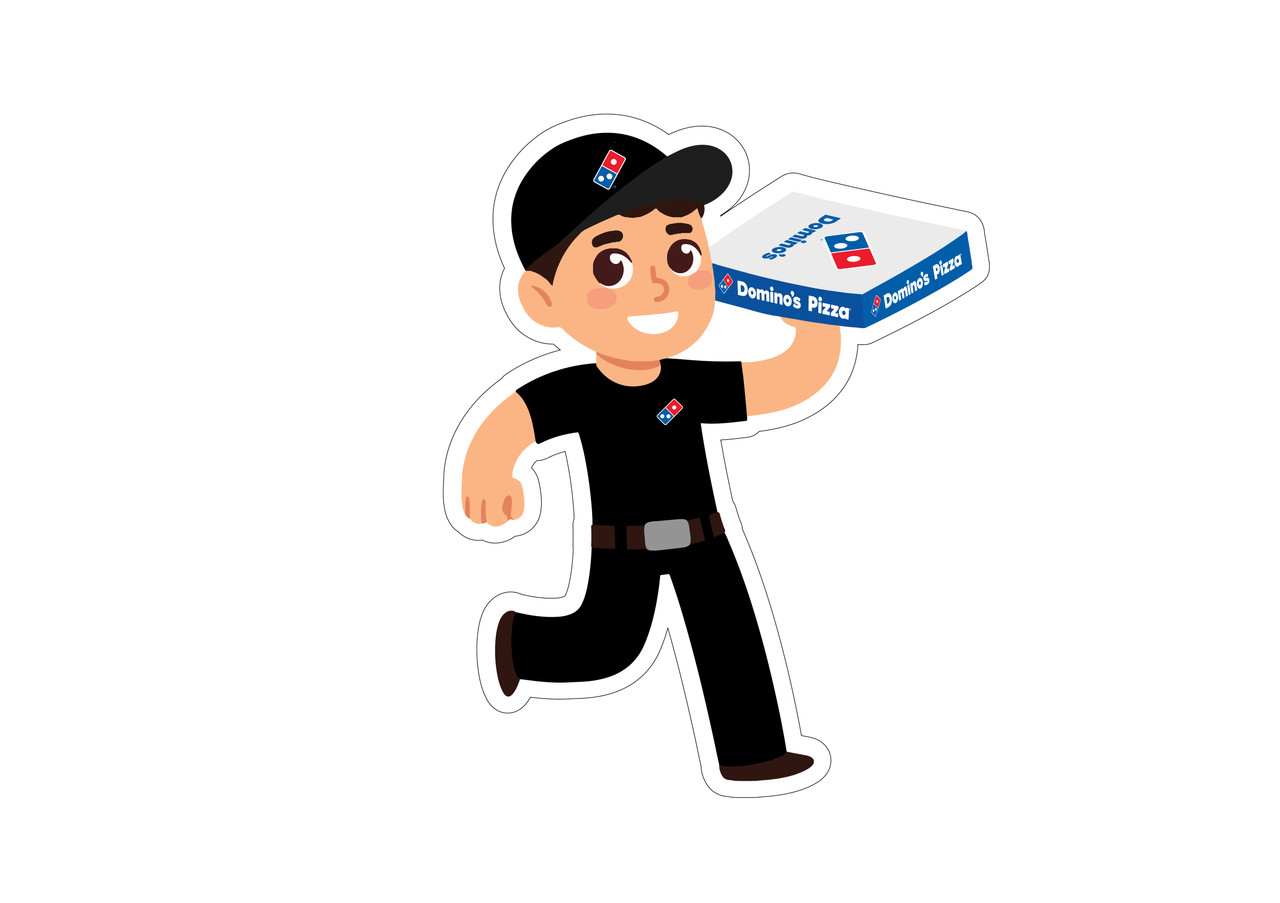 Delivery Dude Bumper Sticker - Lloyd Sign Co Dominos Portal