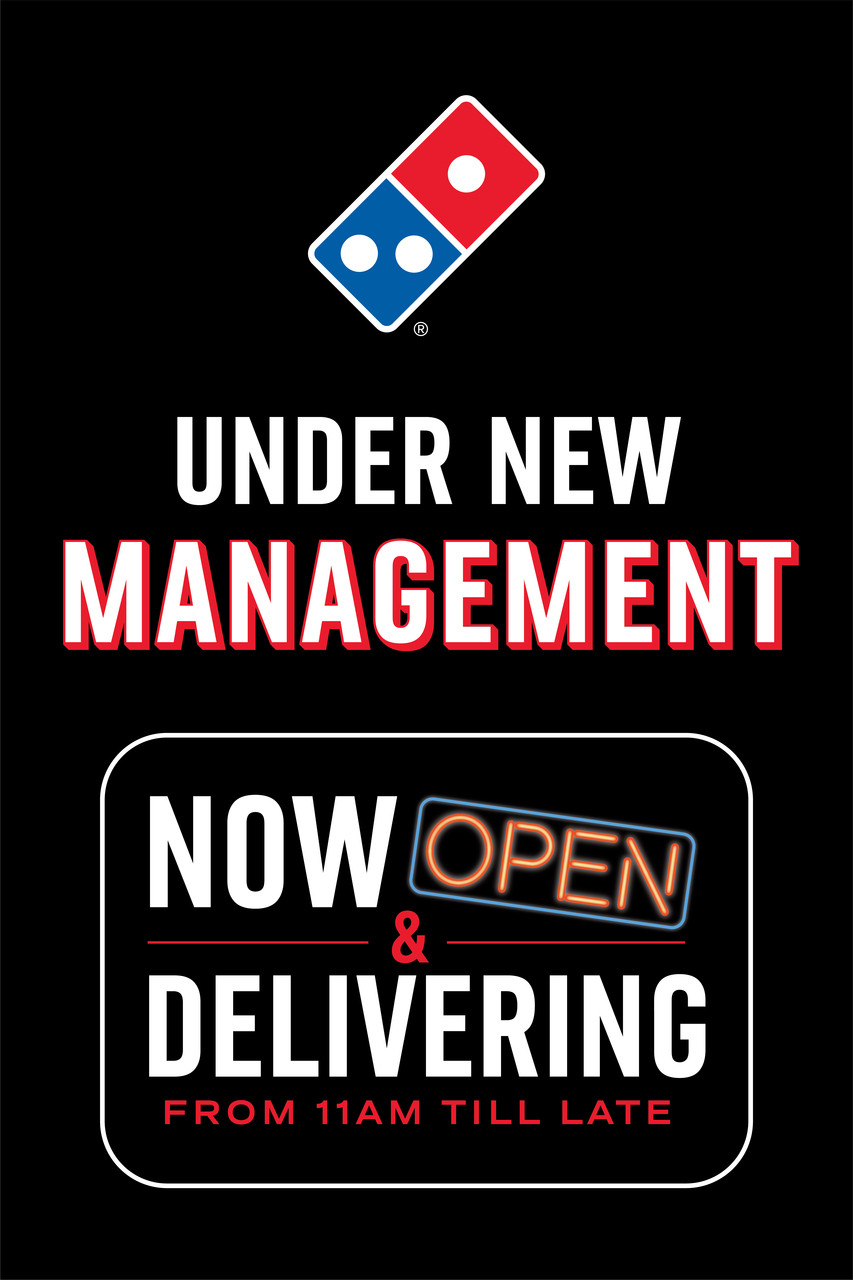 Under New Management Poster - Lloyd Sign Co Dominos Portal