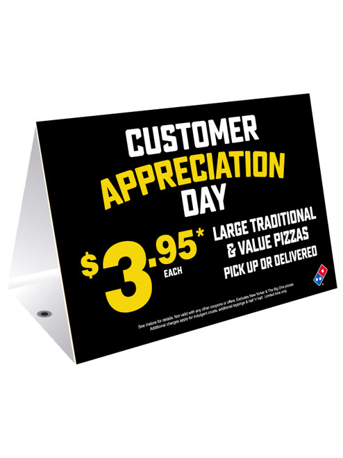 Promotional Signage - Triangle Corflutes - Lloyd Sign Co Dominos Portal