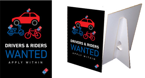 Drivers & Riders Wanted Box Stickers - Lloyd Sign Co Dominos Portal