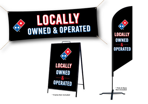 Locally Owned & Operated Promo Pack - Lloyd Sign Co Dominos Portal