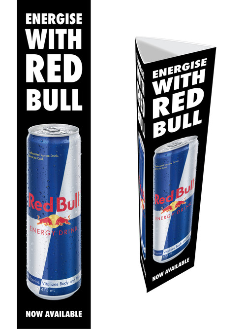 Red Bull Pole Cover - Lloyd Sign Co Dominos Portal