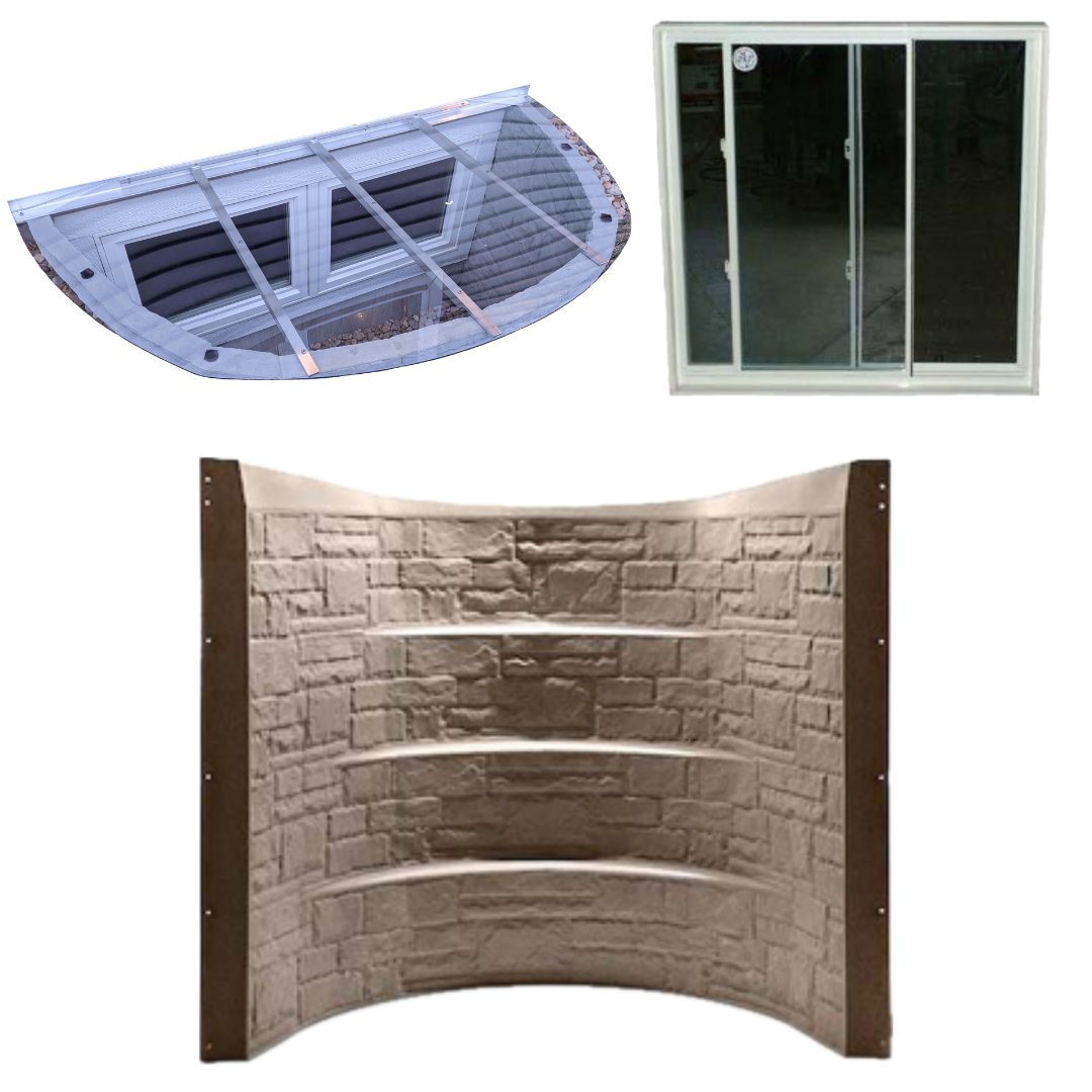 Stonewell Egress Kit - Free Shipping | Window Well Supply