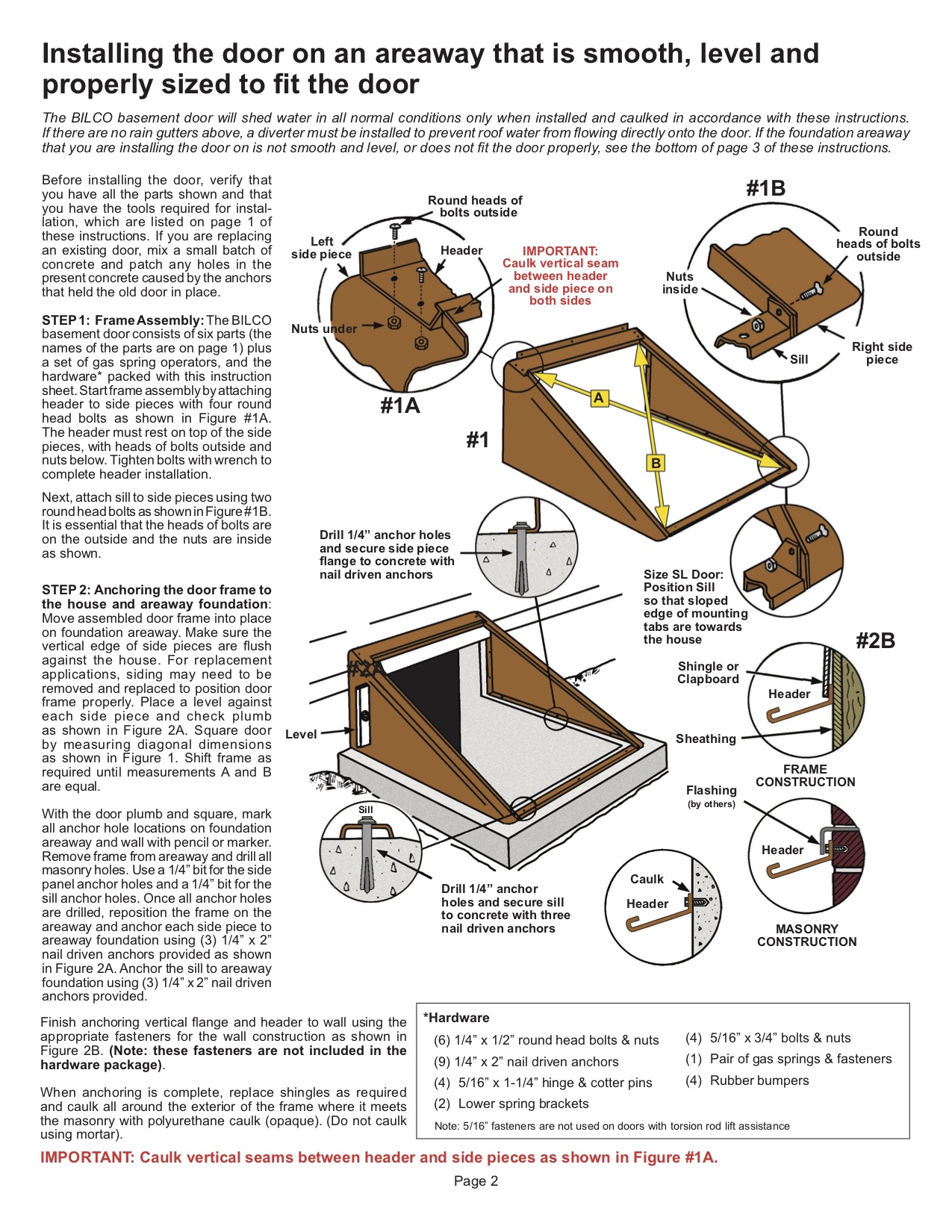 Bilco Classic Series Basement Door