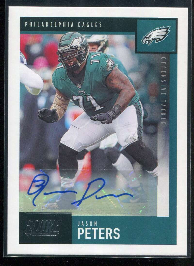 2020 Score Autographs 187 Jason Peters Auto - Sportsnut Cards