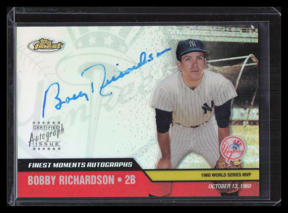 2002 Finest Moments Autographs FMABR Bobby Richardson Auto - Sportsnut ...