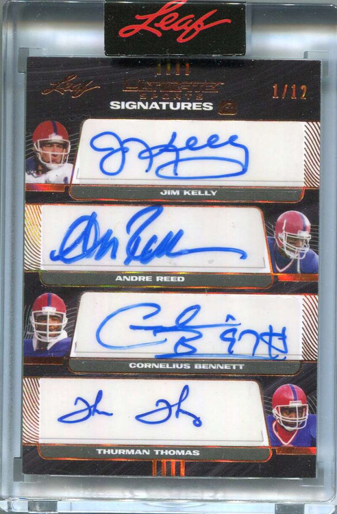 2021 Leaf Ultimate Sport Signatures 4 Bennett Thomas Reed Kelly Quad ...