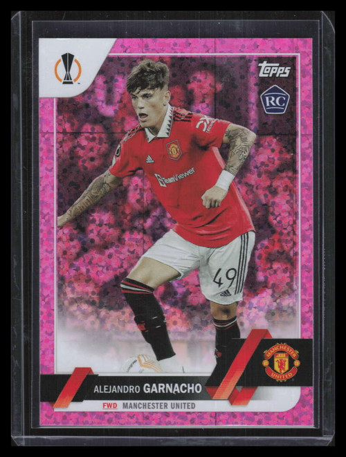 2022-23 Topps UEFA Club Competitions Pink Sparkle 50 Alejandro Garnacho ...