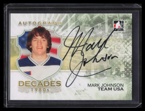 SOLD 140094 2010-11 ITG Decades 1980s Autographs AMJ Mark Johnson Auto ...