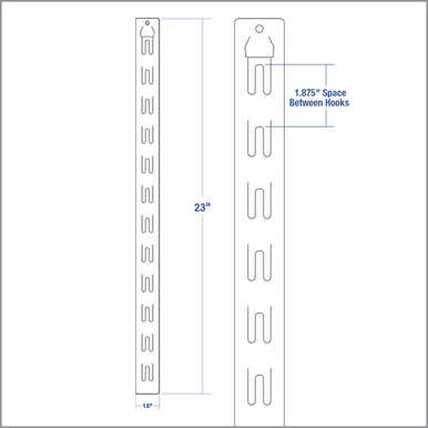 Clip Strip® Brand Econo Strips™ Heavy Duty, 12 Hooks, 23" Long, Without ...