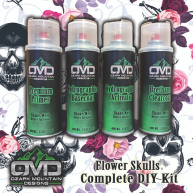 Hydrographics Aerosol DIY Dip kit - Flower Skulls - Ozark Mountain Designs