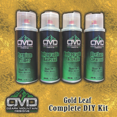 Hydrographics Aerosol DIY Dip kit - Gold Leaf - Ozark Mountain Designs