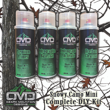 Hydrographics Aerosol DIY Dip kit - Snowy Camo Mini - Ozark Mountain ...