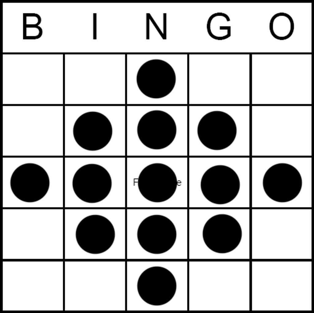 Bingo Game Pattern Full Diamond Bingo Game Pattern Full Diamond