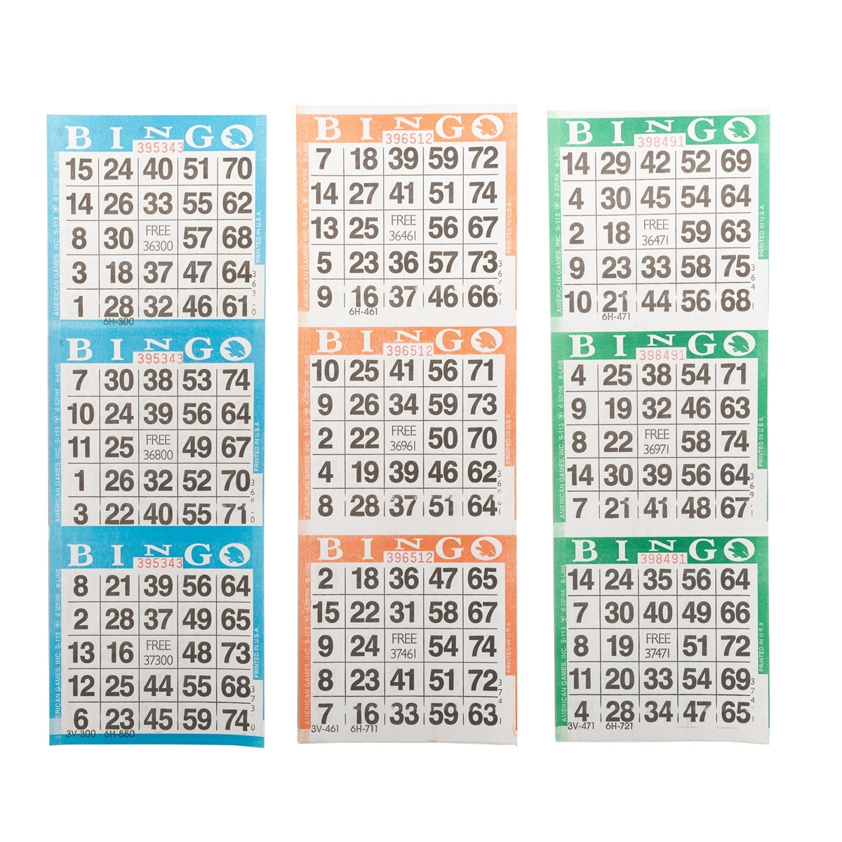 Bingo Cards - Paper Bingo Cards - Bingo Cards per Sheet - 3 Cards per ...