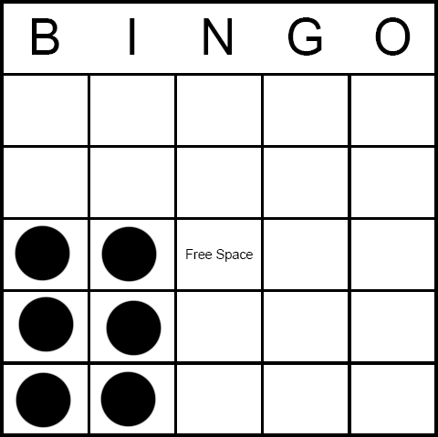 Bingo Game Pattern - Six Pack Hard way