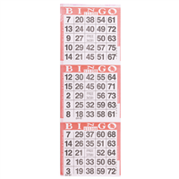 American Games Bingo Paper Game Cards - 3 cards - Red - 1000 sheets per ...
