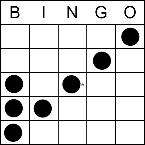 Bingo Game Pattern - Check Mark