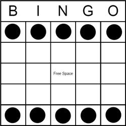 Bingo Game Pattern - Top and Bottom