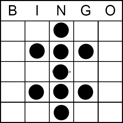 Bingo Game Pattern - Double Cross