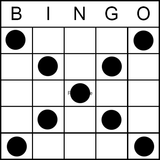 Bingo Game Pattern - Letter X