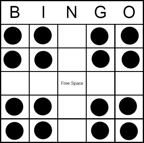 Bingo Game Pattern - Clover Leaf