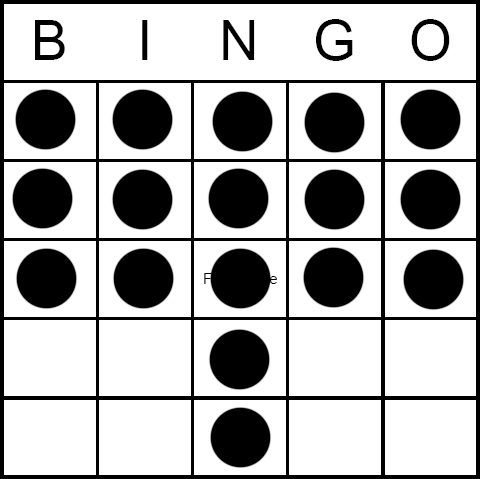Bingo Game Pattern - window Shade