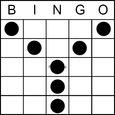 Bingo Game Pattern - Letter Z