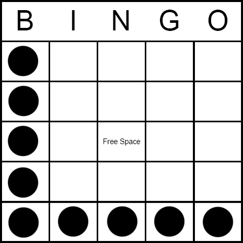 Bingo Game Pattern - Letter L