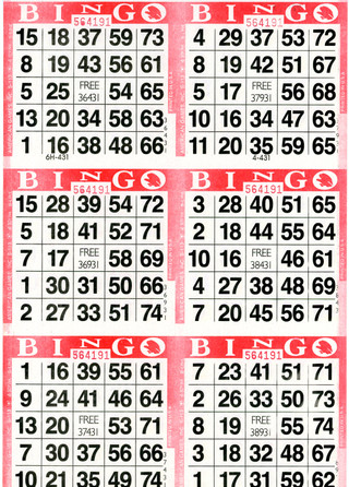 Bingo Cards - Paper Bingo Cards - Bingo Paper - 6 Cards - Page 1 ...