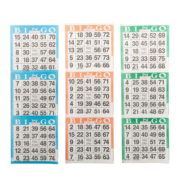 Bingo Cards - Paper Bingo Cards - Bingo Cards per Sheet - 3 Cards per ...