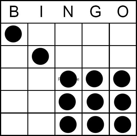 Bingo Game Pattern - Small Kite