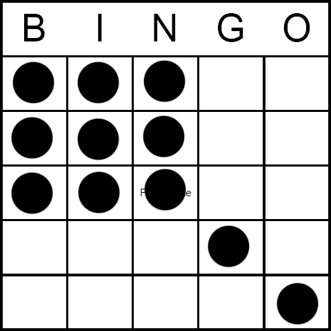 Bingo Game Pattern - Small Kite